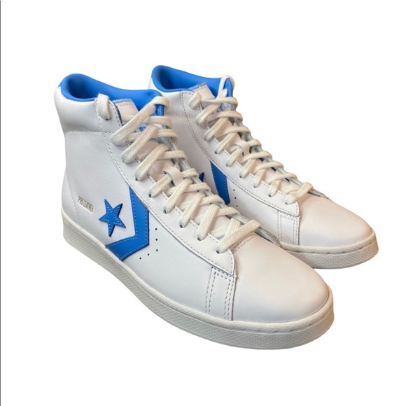 Converse | Shoes | Brand New Converse Pro Leather Mid White Blue With ...